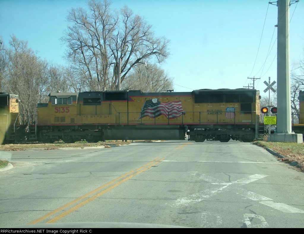 UP 5135 Crosses The Road